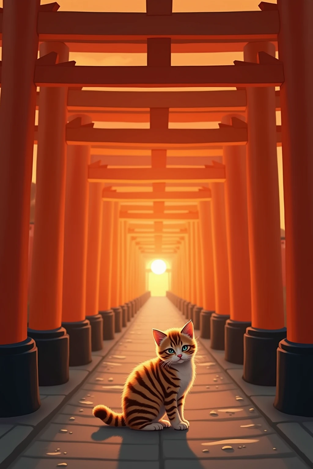 Built so that hundreds of torii gates overlap 、 the cutest brown tiger ...