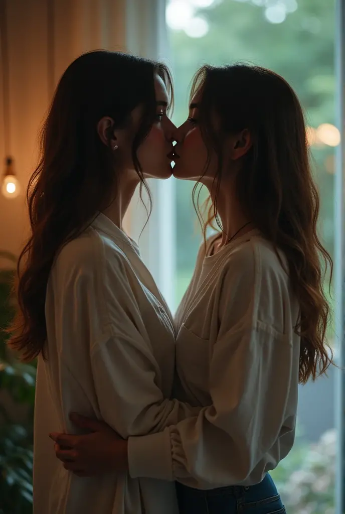 Sadie sink kissing a woman - SeaArt AI