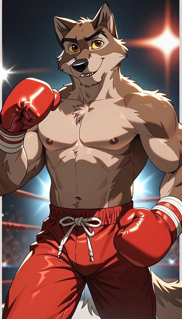 Baltotwd, wolfdog, balto, brown eyes, yellow sclera, solo, detailed - SeaArt AI