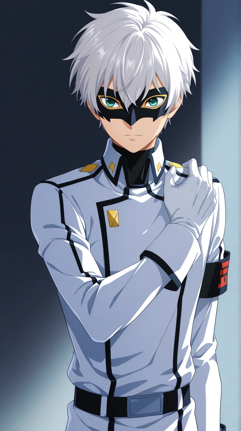 Domino masked men anime,solo,male focus,uniform,body suit,full eye mask ...