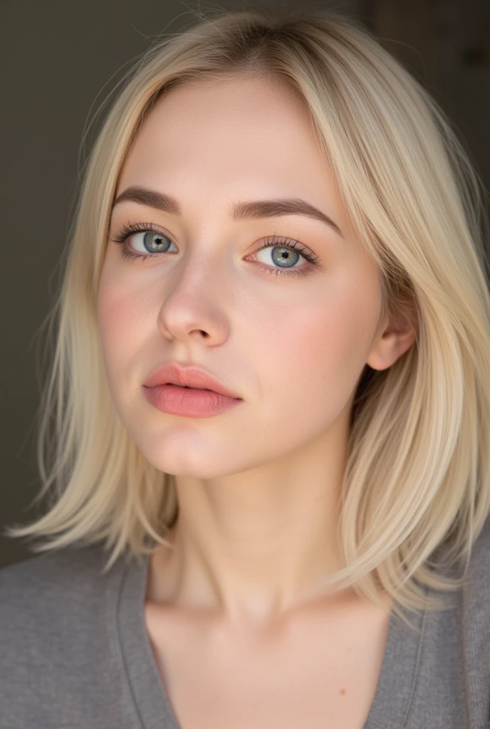 a very pretty girl of Swedish origin, blonde shoulder length hair ...