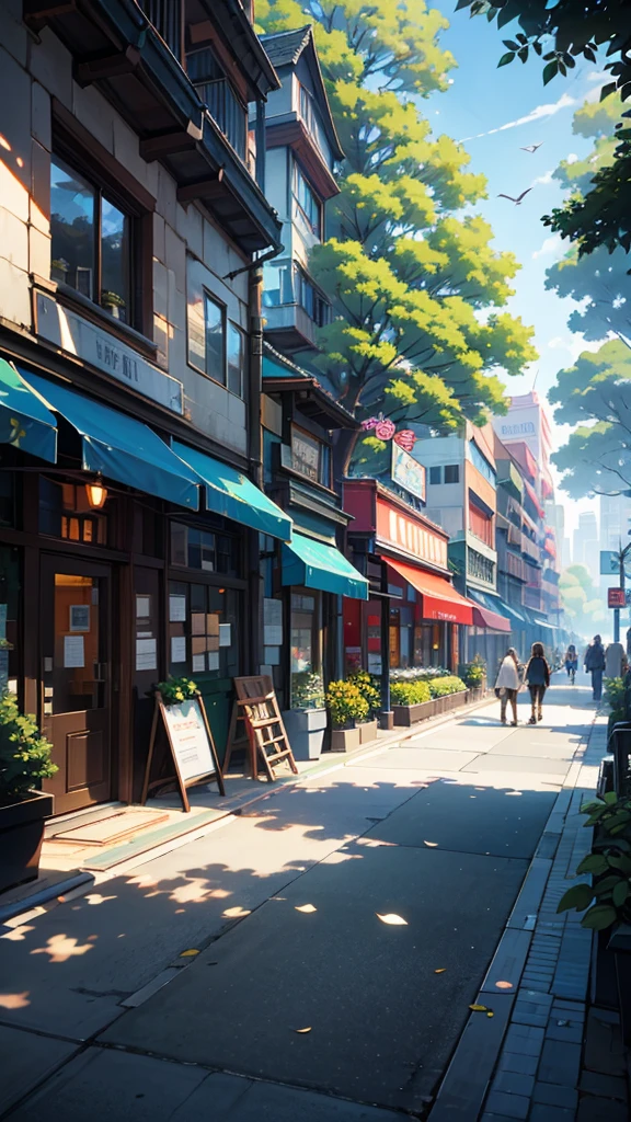 “A modern mid-sized town with both urban and natural elements - SeaArt AI