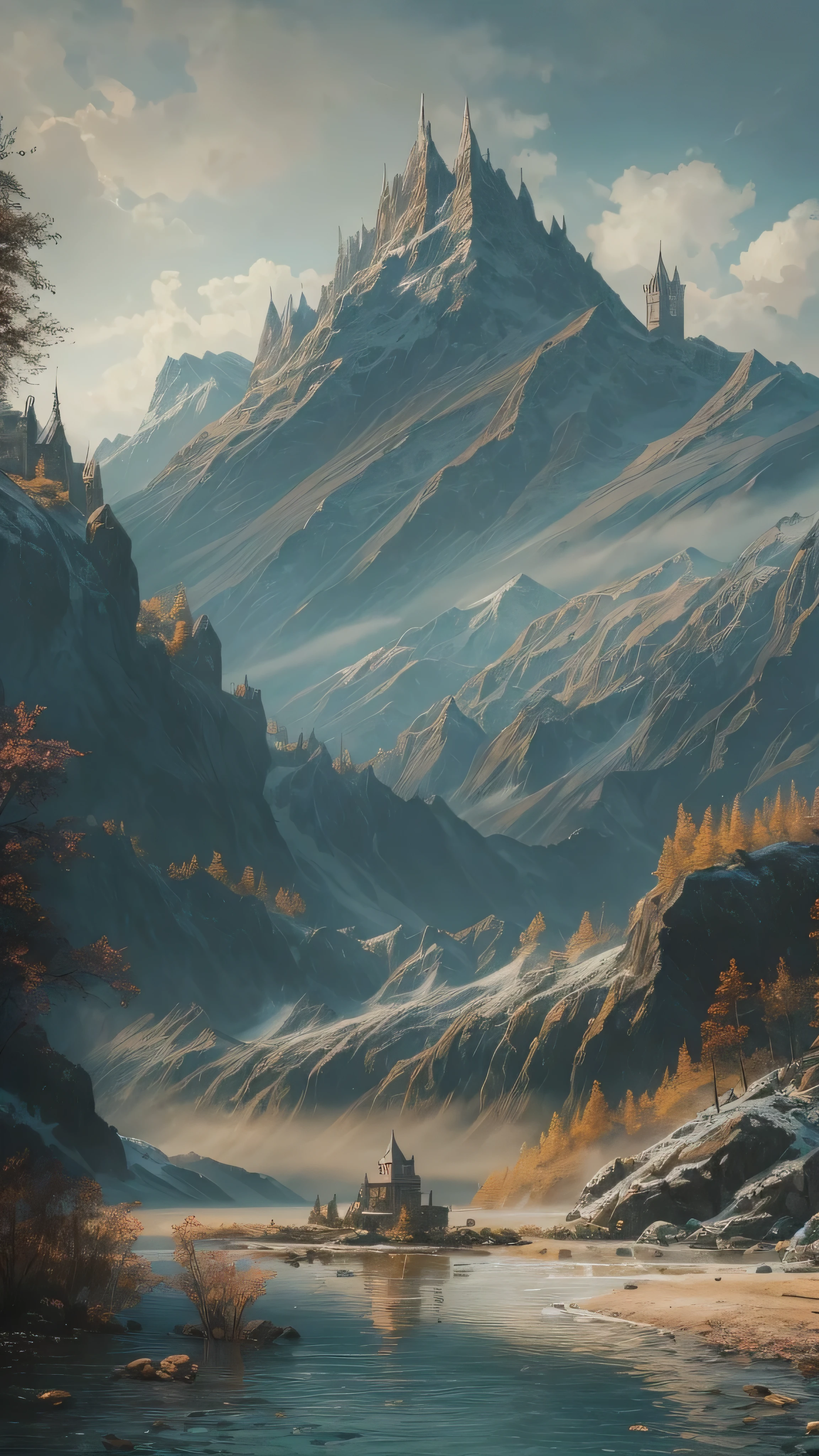 A landscape with a castle.