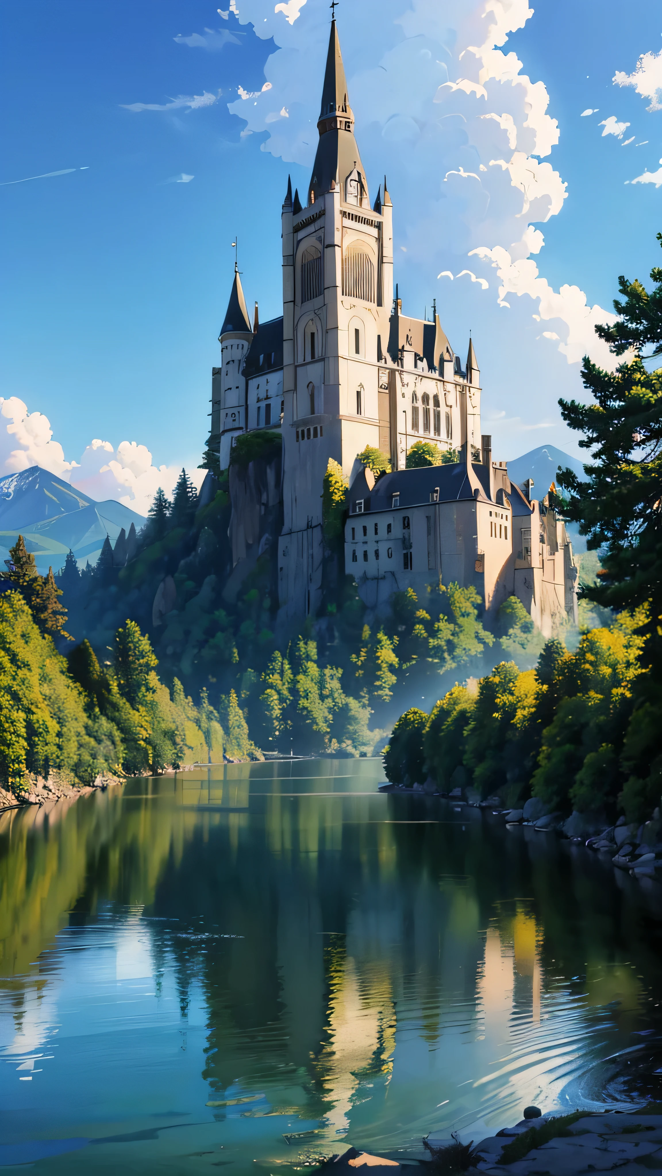 A landscape with a castle.