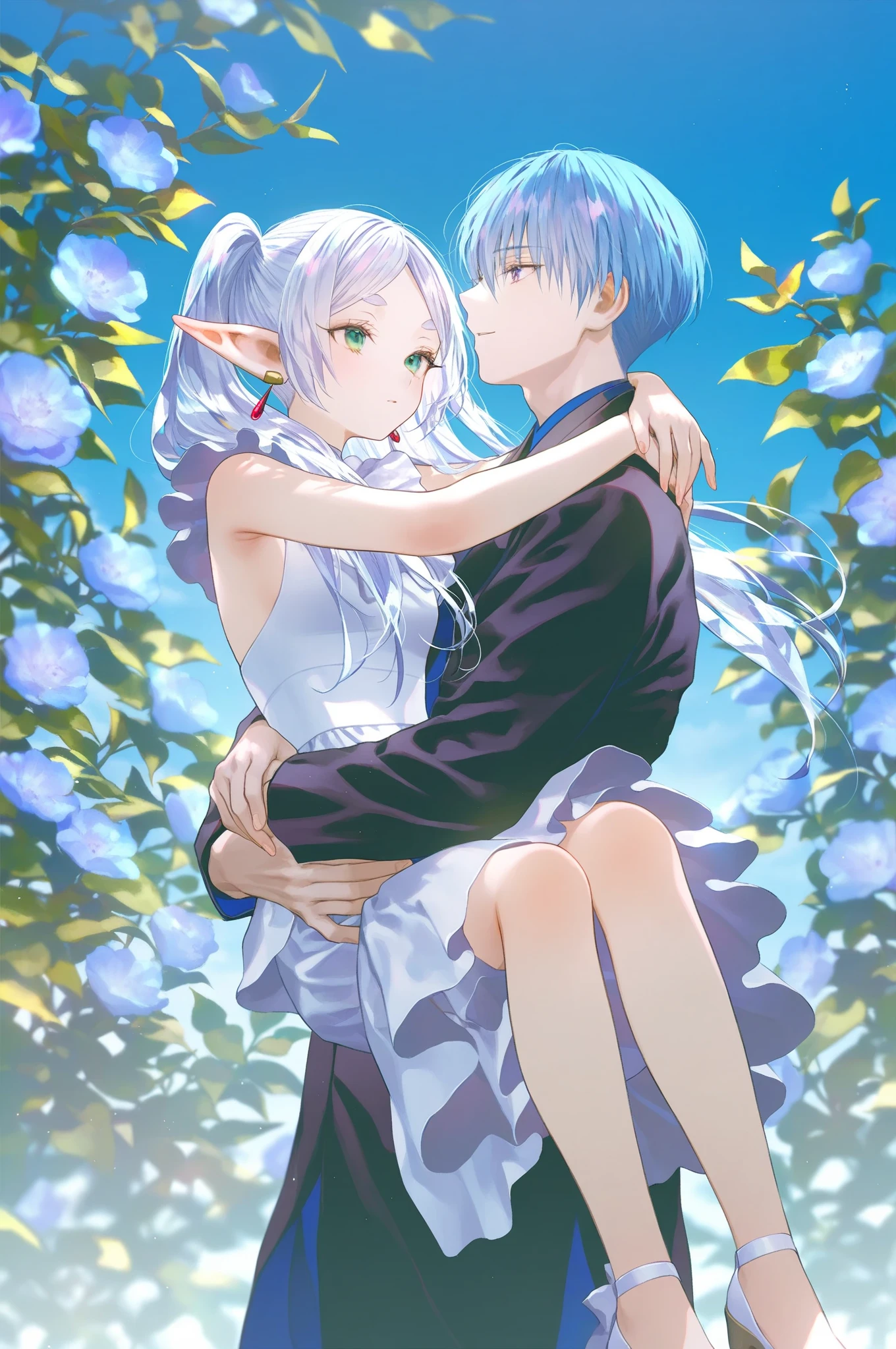 Artist:gomzi,artist:wanke,artist:diyokama, frieren,himmel_(sousou ...