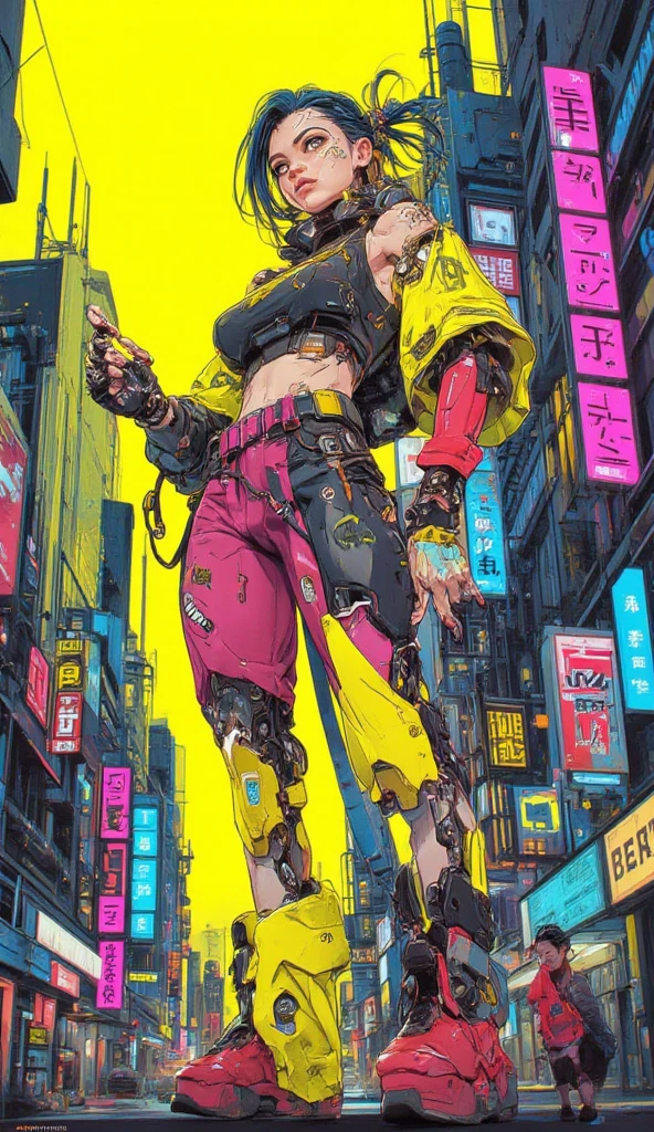 Masterpiece, highest quality, jinx arcane Cyberpunk girl, Pop costumes ...