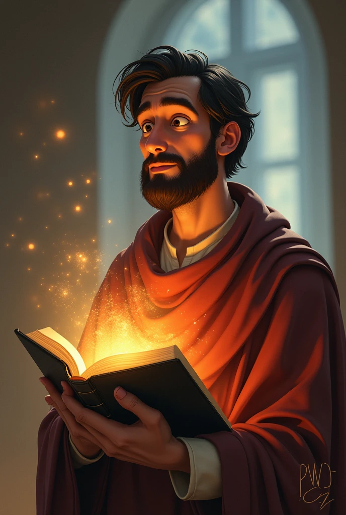 Man with the Bible in his hand inspired by Pixar - SeaArt AI