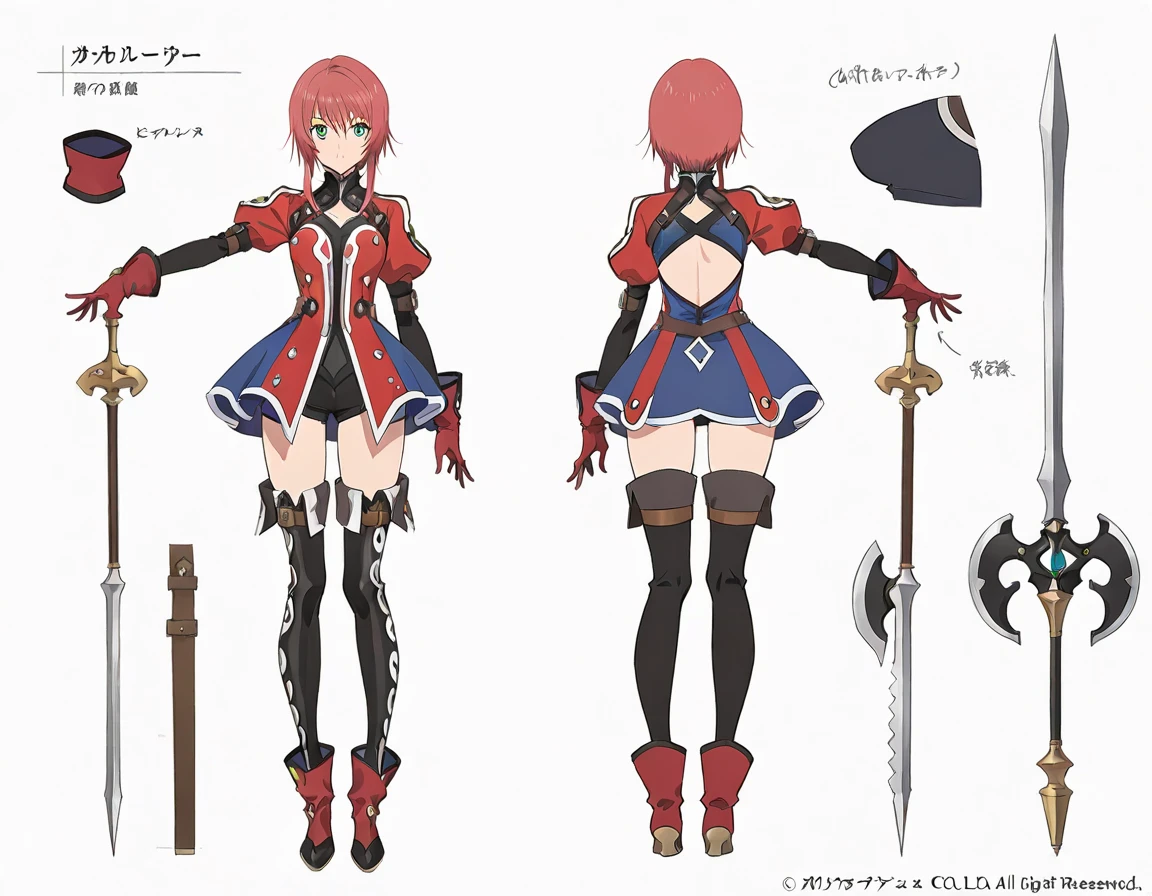 (((Best Quality))) , ((full body)), female, reference sheet, solo ...