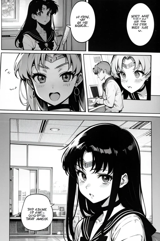 Sailor Moon In A Black And White Hentai Parody Manga Adult Comic Book