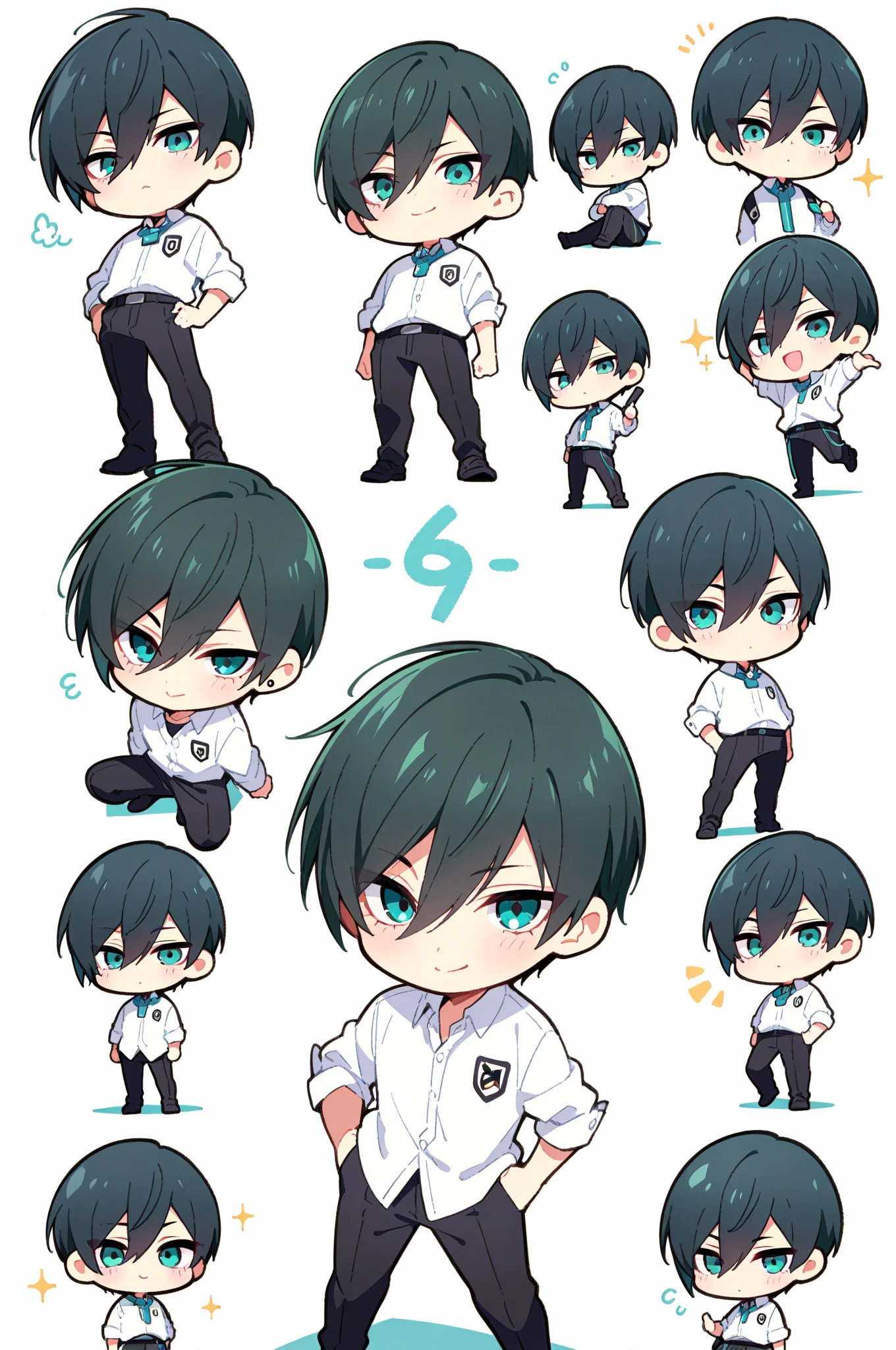 Masterpiece, best quality, 1boy, ((chibi)), smile, Itoshi Rin - SeaArt AI