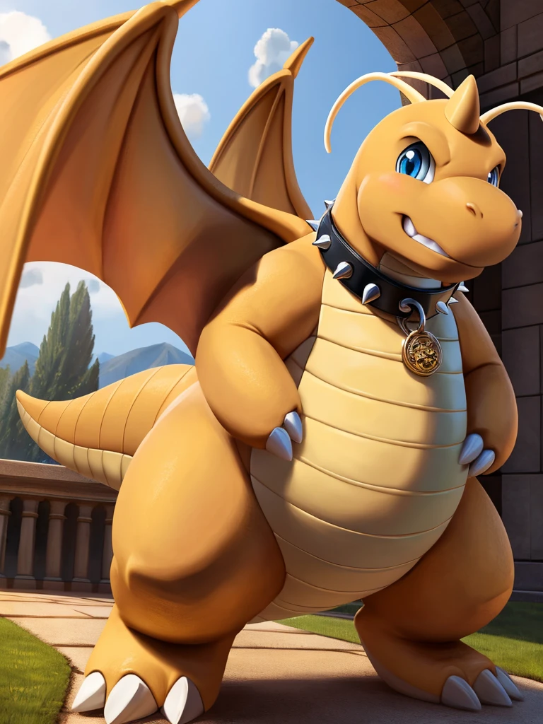Solo, full body, Male, Dragonite, blue eyes, (soft shading), 4k - SeaArt AI