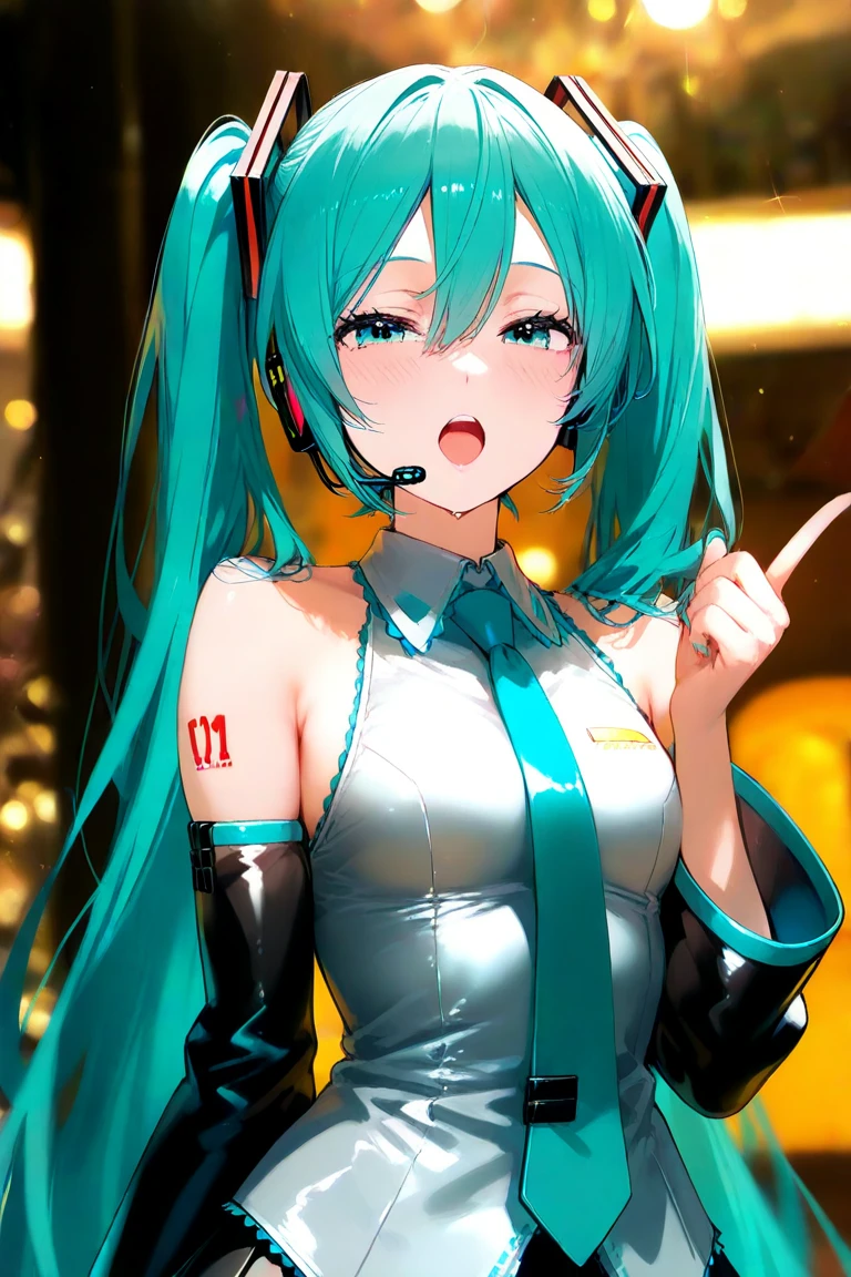 Hatsune Miku , singing - SeaArt AI