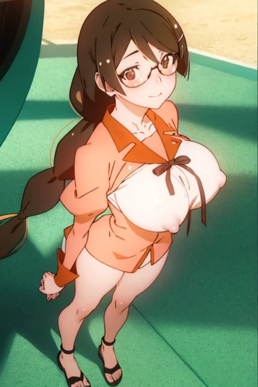 Tsubasa Hanekawa by Bakemonogatari 、 Black Haired Twin Tails - SeaArt AI