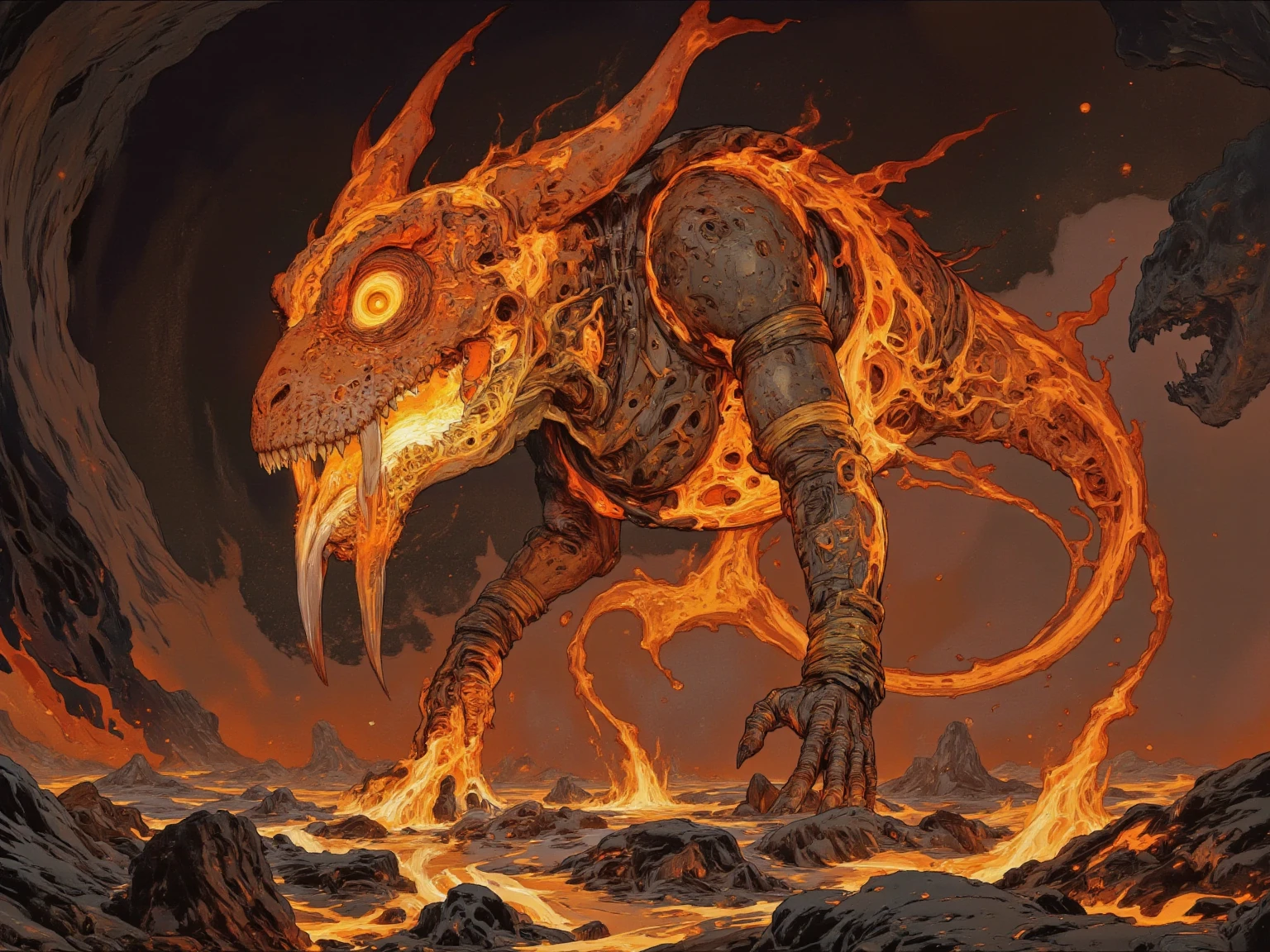 ((Masterpiece)), (( best quality , Powerful Details)), ( dinosaur ...