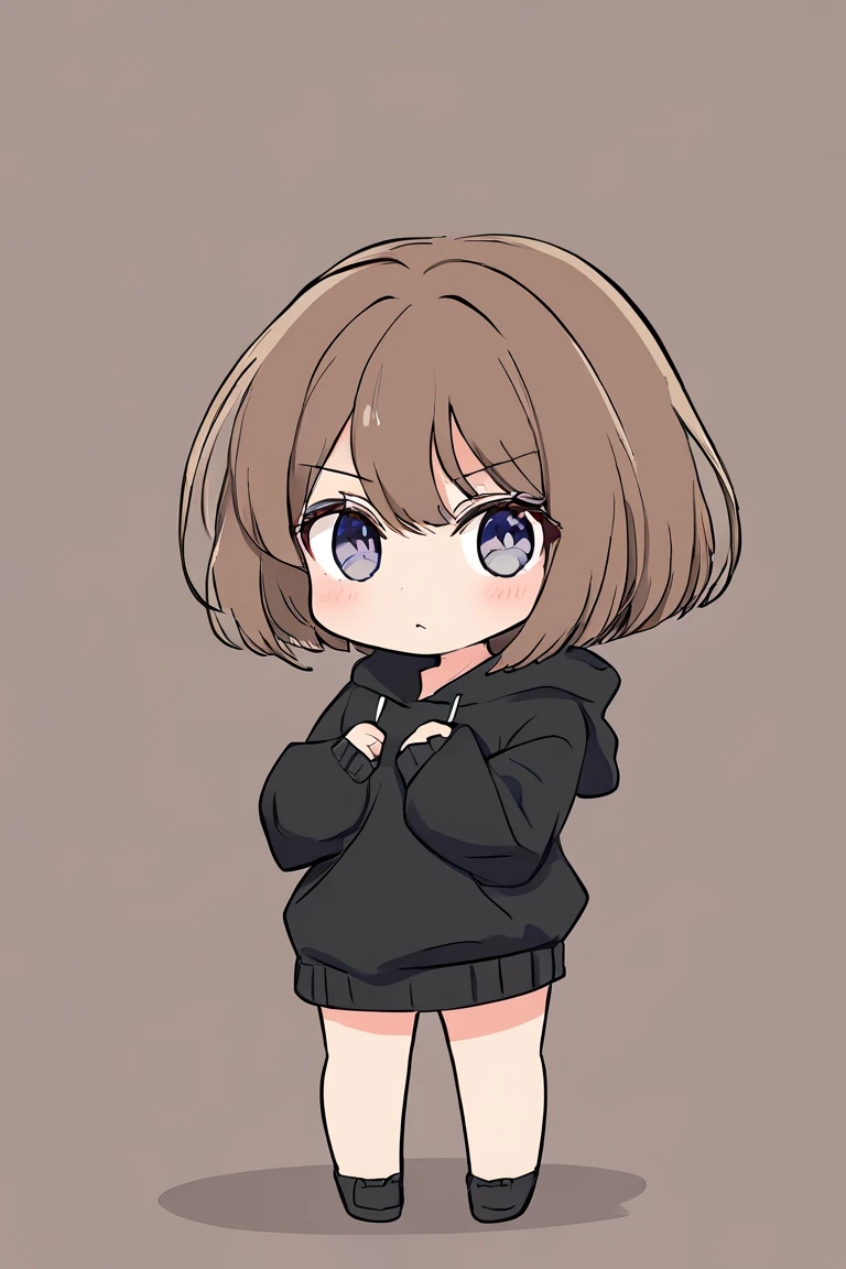 chibi-style anime illustration、 high school girl、bronze hair - SeaArt AI