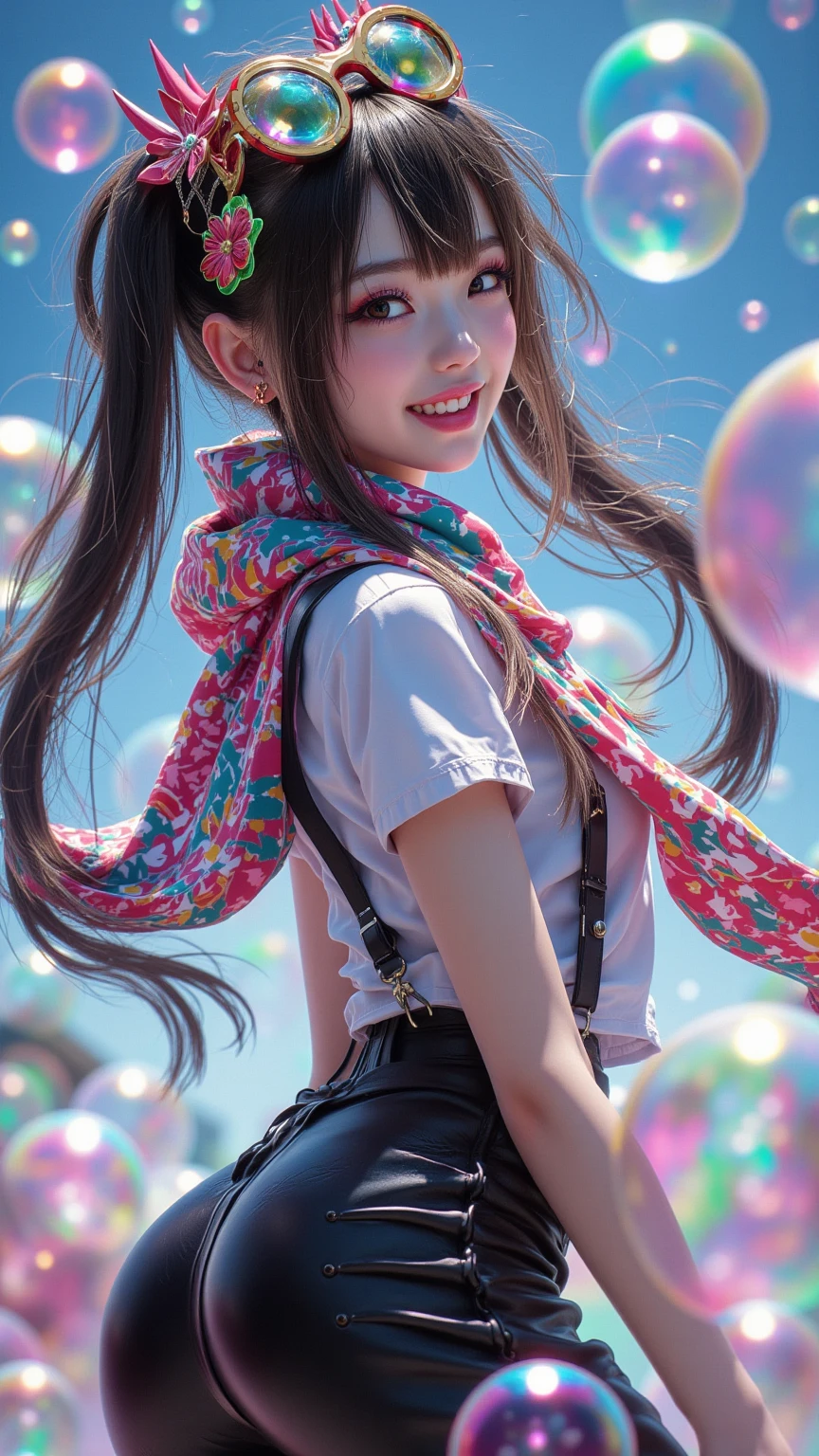 seven-part lens，student，Long eyelashes，laughing out loud， asymmetrical ...