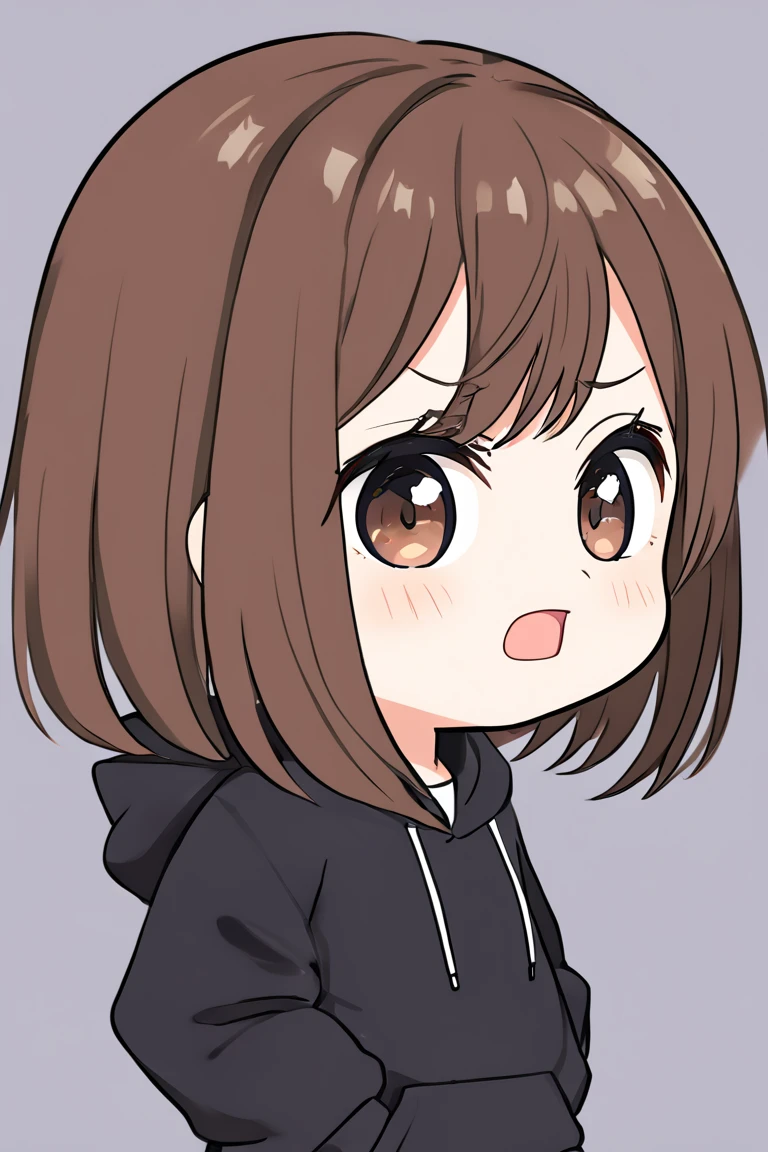 chibi-style anime illustration、 high school girl、bronze hair - SeaArt AI