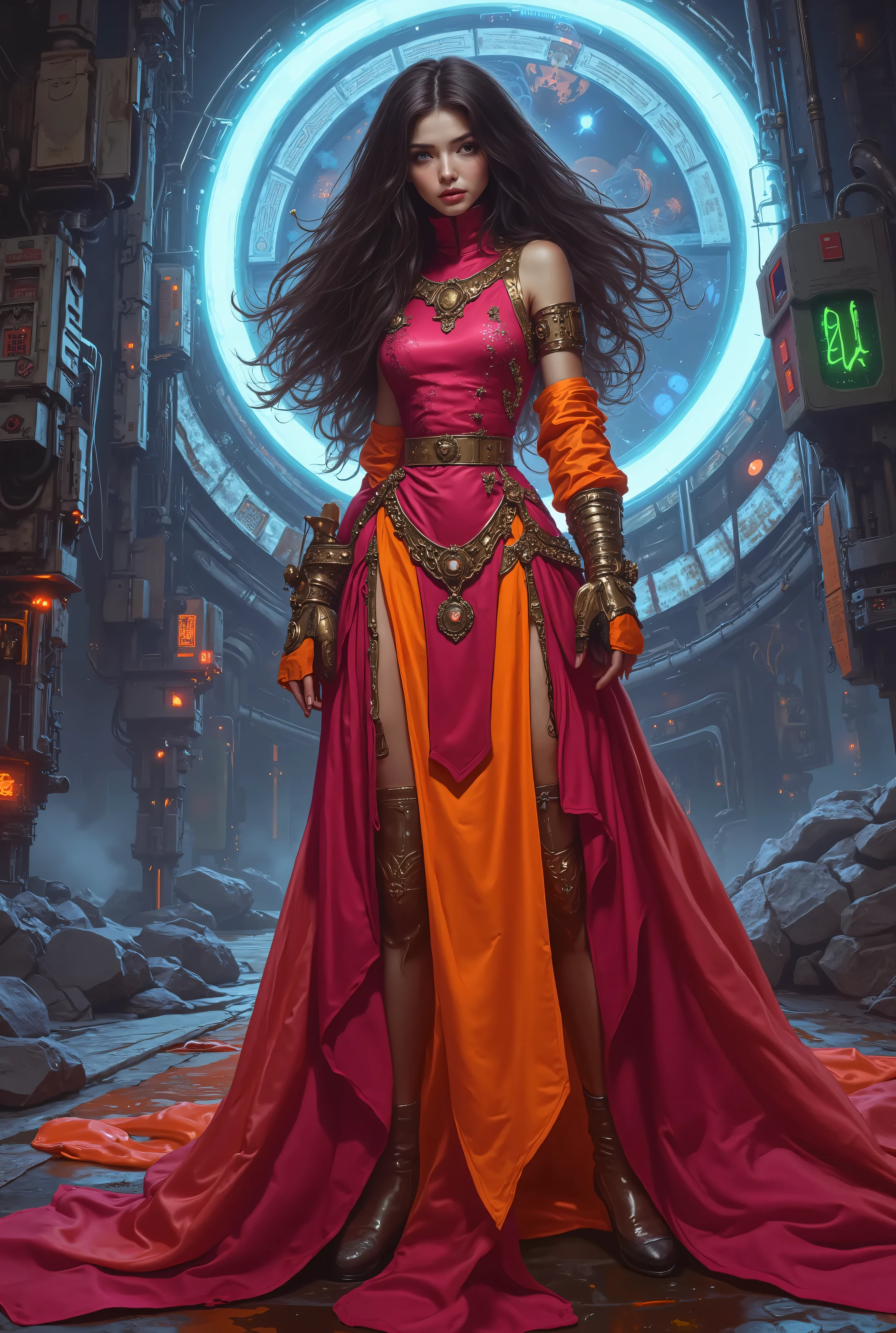 (A stunning tall woman is posing like a fashion model:1.5), (She is an ...