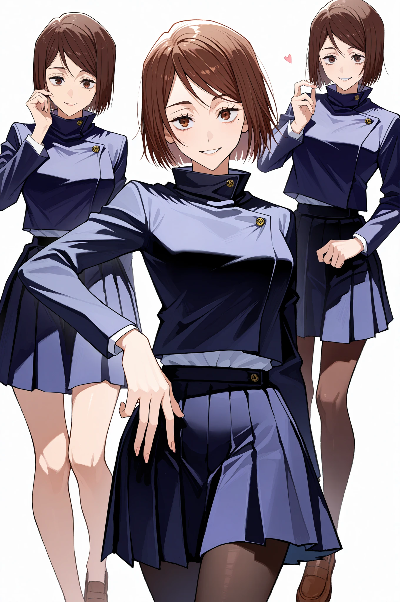 1girl, Ieiri Shoko, Jujutsu Kaisen, short hair, brown hair, bob cut ...