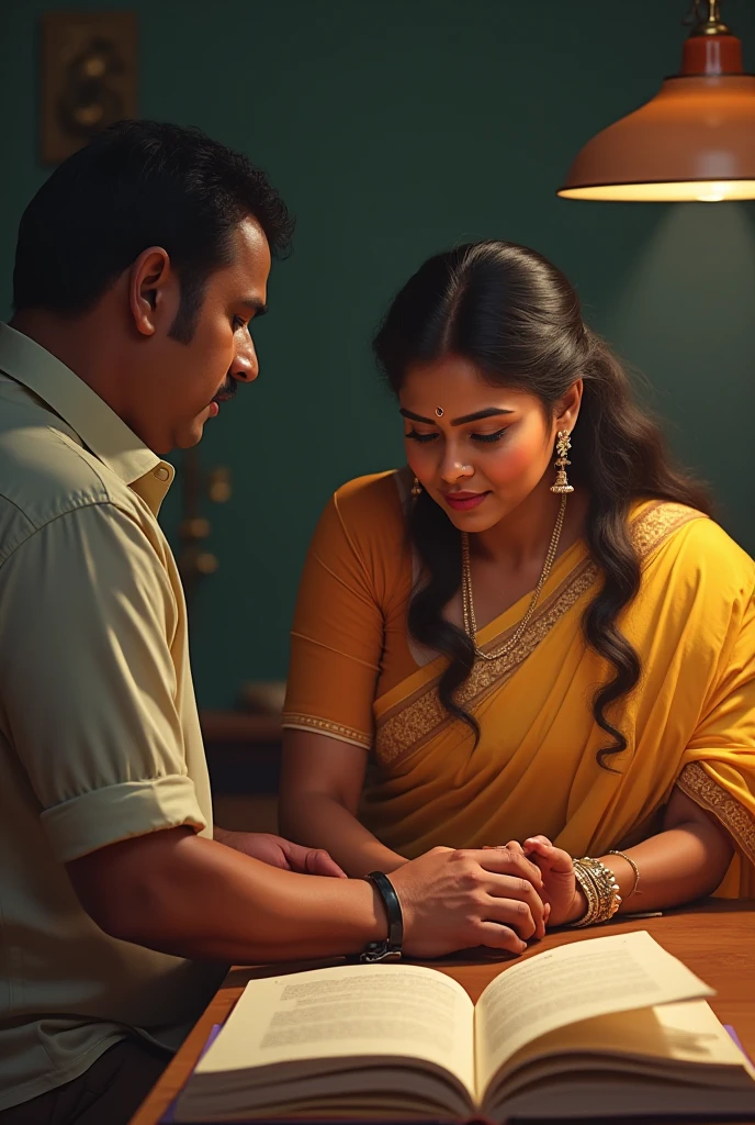 Scene Starts: Background music is playing softly. Mithun (singing - SeaArt AI