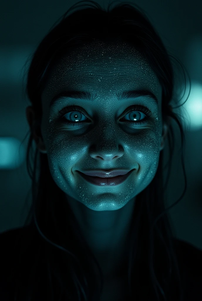 A dark and desolate cyberspace , where the shadows of blurry and ...