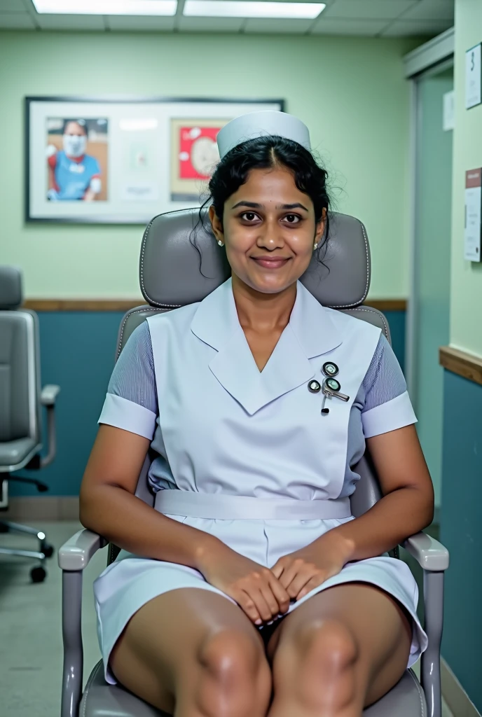 A cute sri lankan 30+ year Nurse with big boobs and short nurse uniform ...
