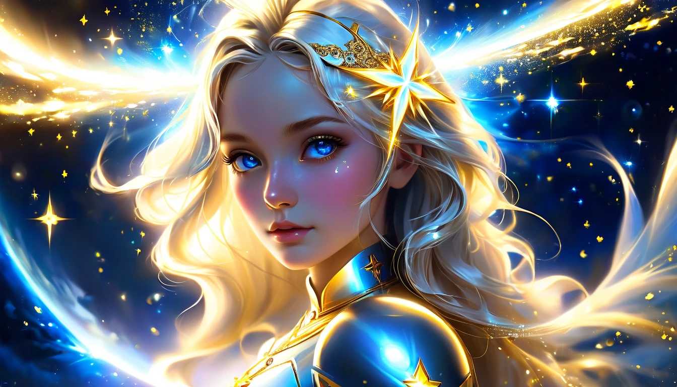 Create a resolute European-style divine figure with piercing - SeaArt AI