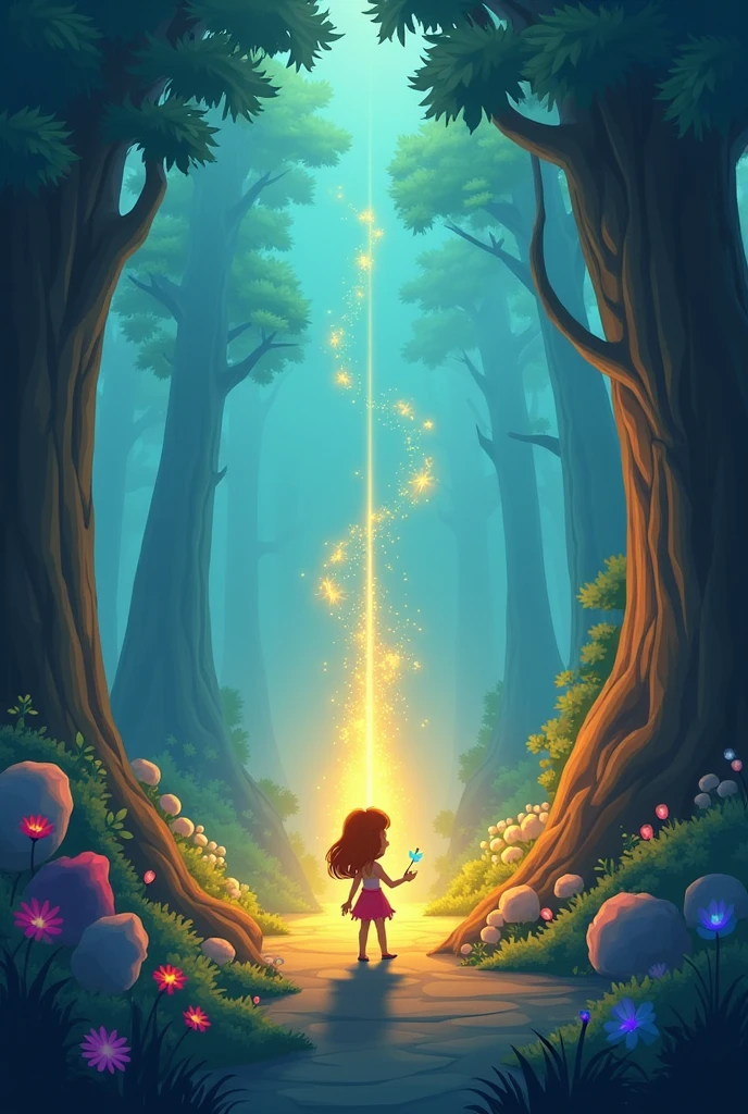 Setting: A vibrant cartoon world filled with magical creatures - SeaArt AI