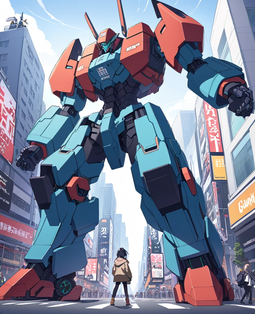 Giant Robot in the City/Oversized robot/Giant robots in cities - SeaArt AI