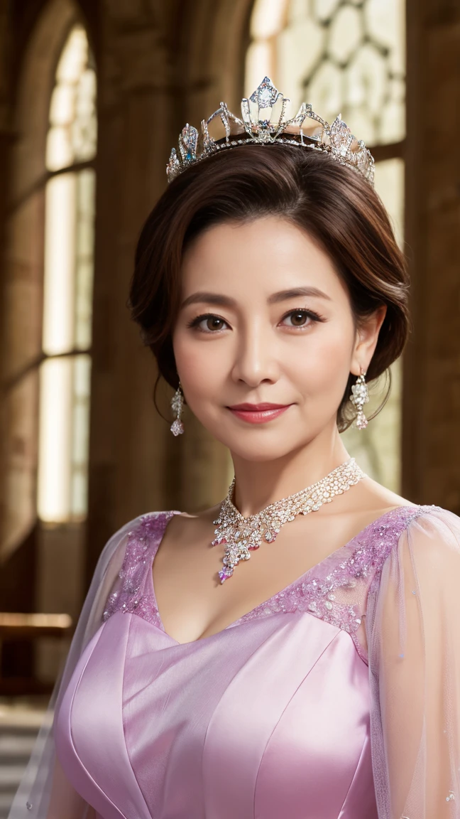 Queen of Fictional Nation , 50 year old woman、 enchanting face - SeaArt AI