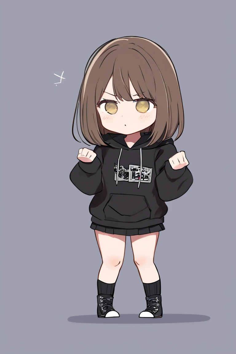 chibi-style anime illustration、 high school girl、bronze hair - SeaArt AI