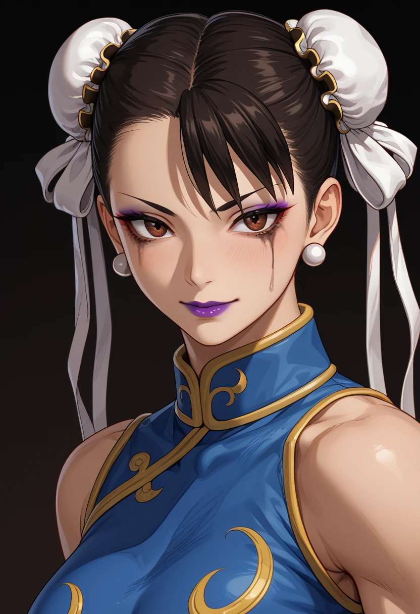 My eyesight is tough。 purple lipstick。 has an evil and heinous ...