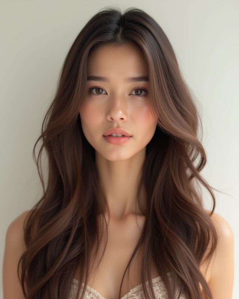 Beautiful 25 year old girl, long, clean , well-groomed hair develops - SeaArt AI