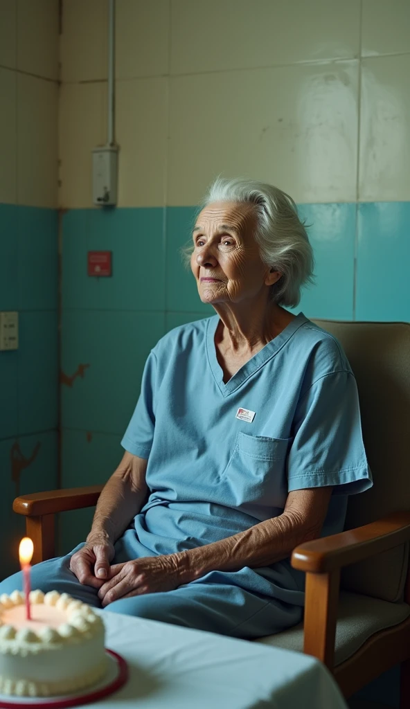 A 90-year-old woman in a hospital with a poor and unsanitary ...