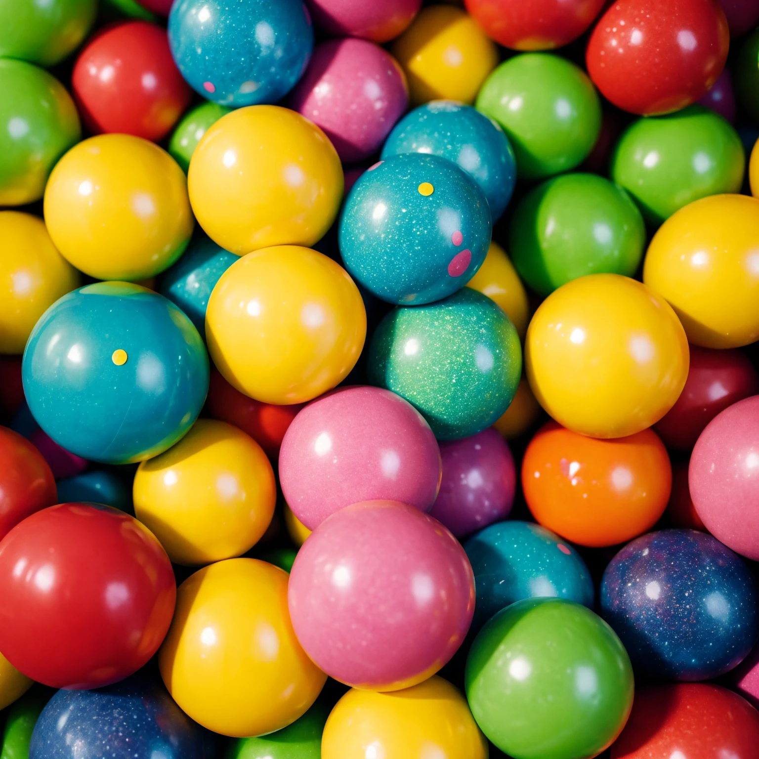 A very colorful group of gumballs - SeaArt AI
