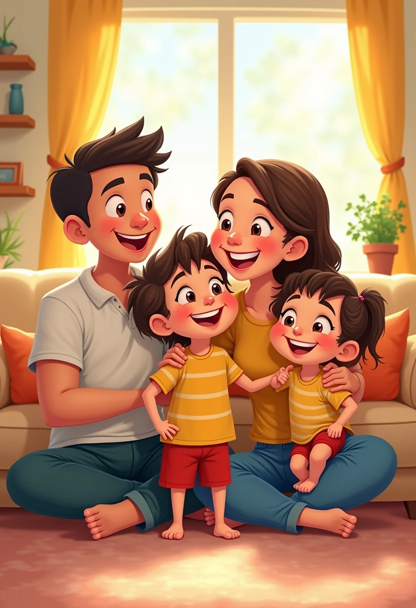 Family cartoon - SeaArt AI