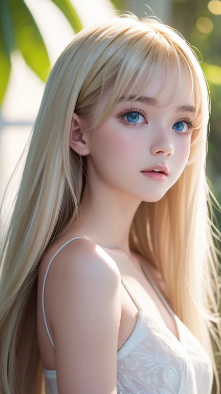 Shiny Beautiful White Skin 、very Beautiful White Girl 、 Hair Color
