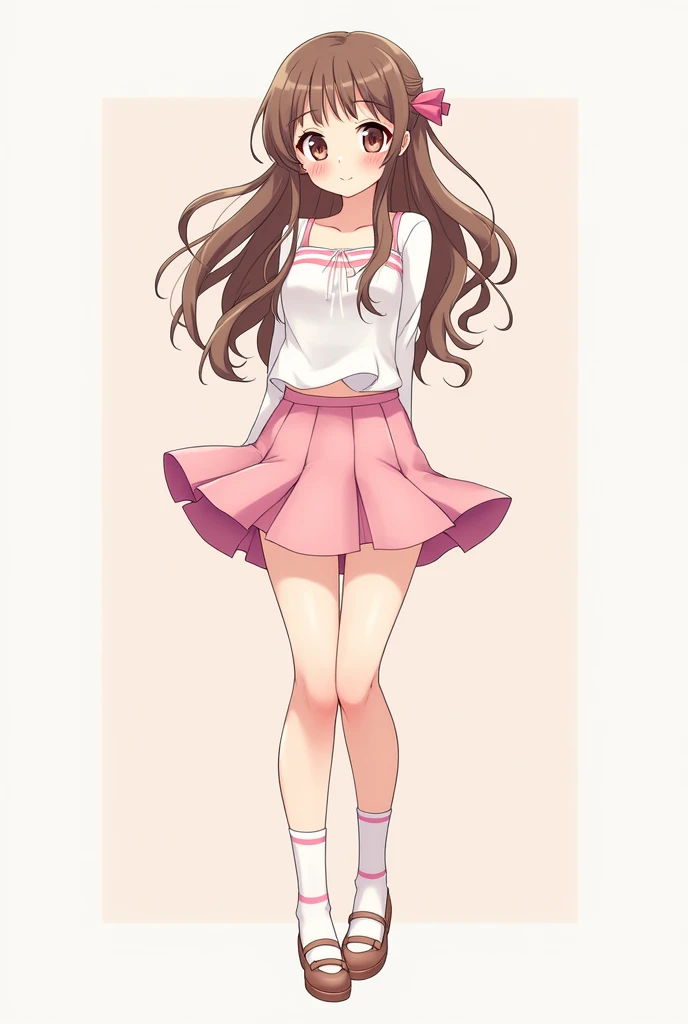 Anime girl with mini skirt - SeaArt AI
