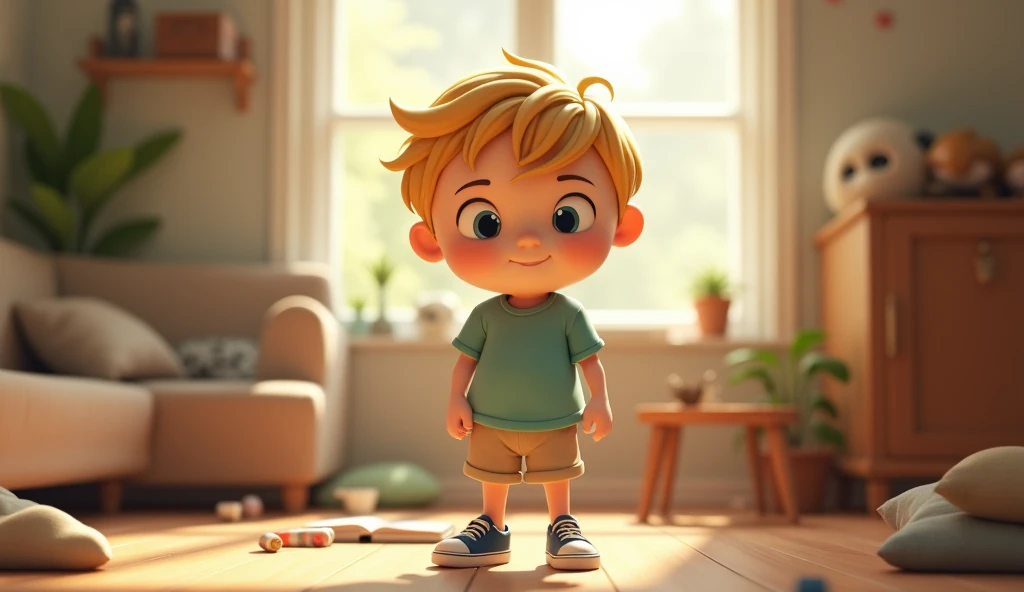 "Render an original art style character of an boy named Leo with a ...