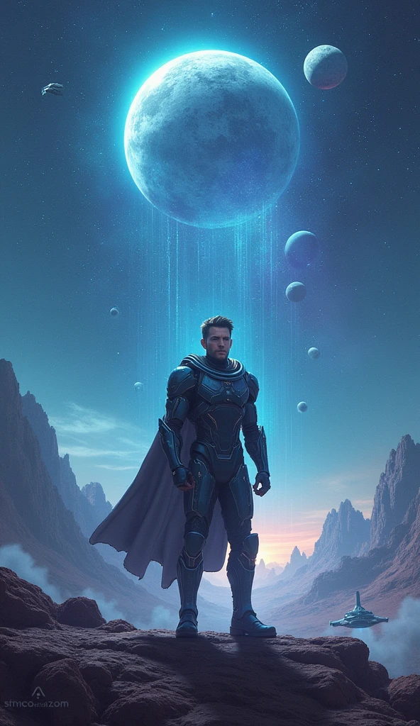 "A futuristic, epic scene featuring humans as a legendary species in a ...