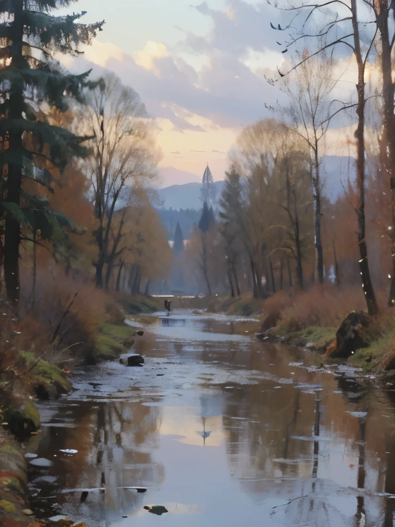 Painting of a Creek.