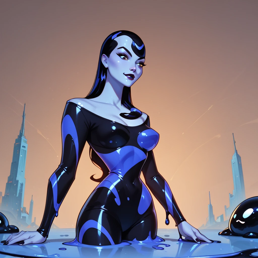 In a chemistry lab. Close up shot. 1girl, m arrière-plan détaillé ...