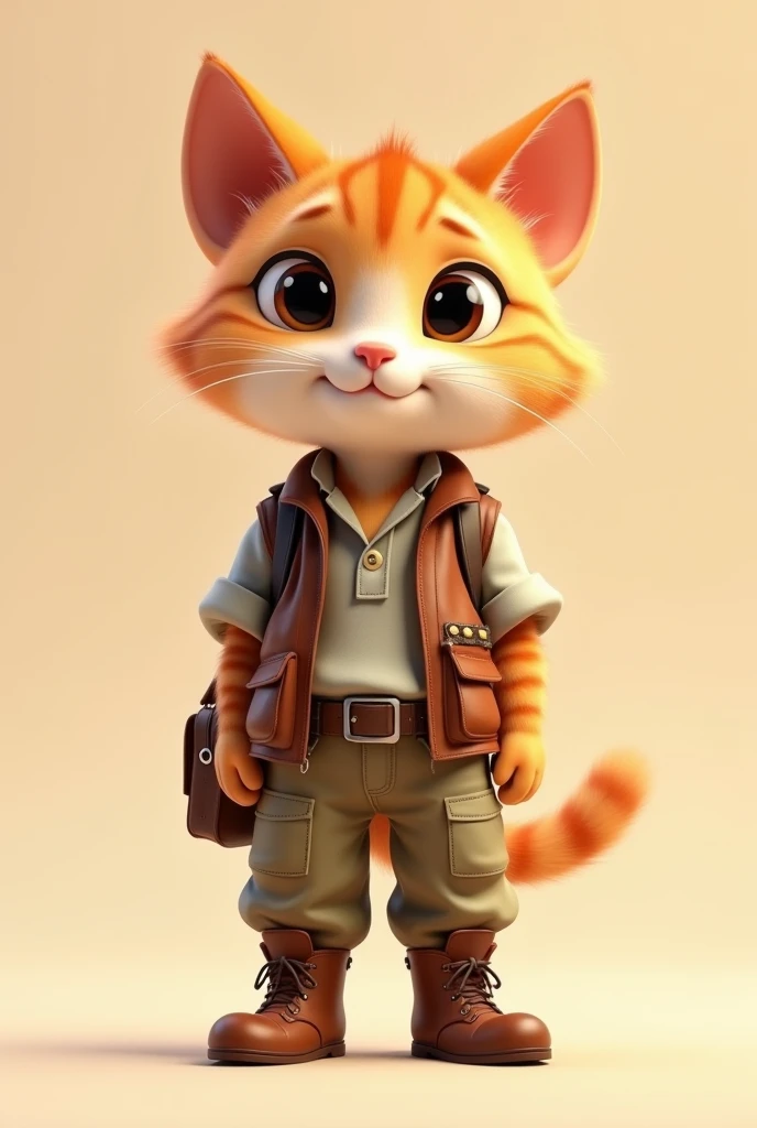 Cute anthropomorphic cartoon cat, A-pose, full body front view - SeaArt AI
