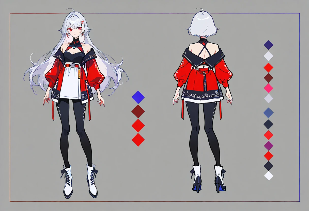 , outfit designs, diverse outfits, full body character design - SeaArt AI