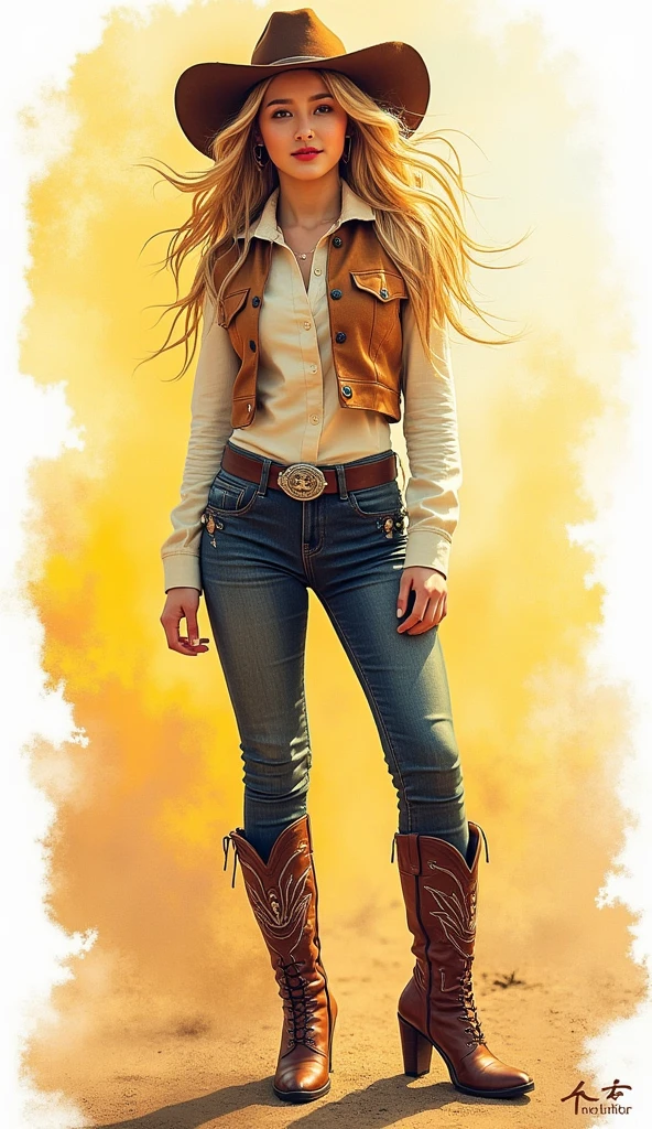 Hunart,slim waist,hunart,A hyper-realistic portrait of a female ...