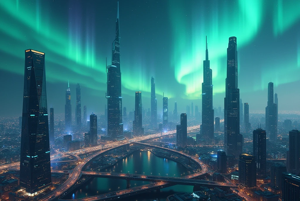 Photorealistic epic futuristic picture, over a futuristic city - SeaArt AI