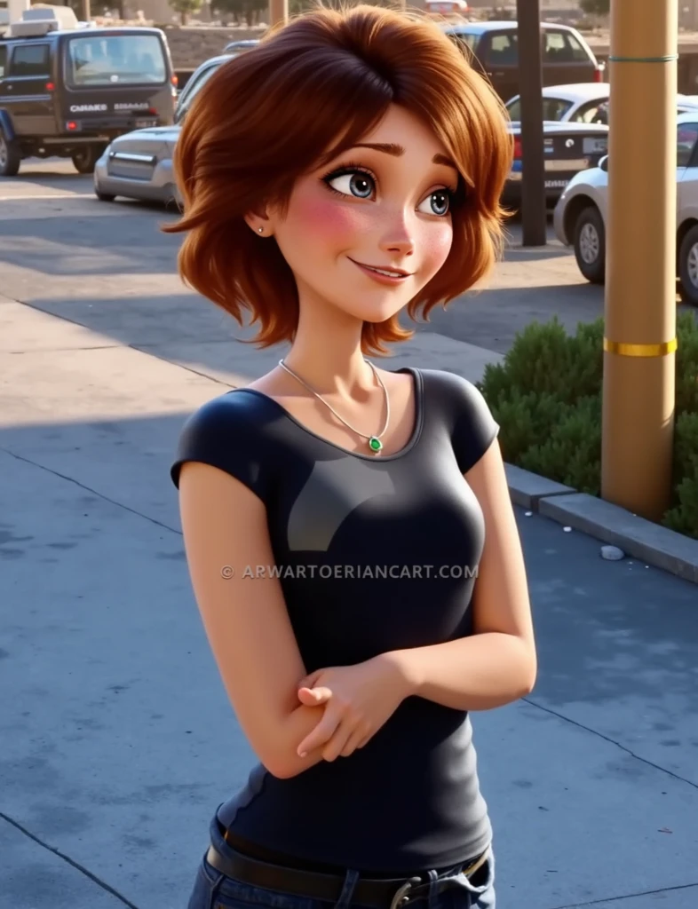 Cass transforming taking off black shirt wearing black bra showing ...