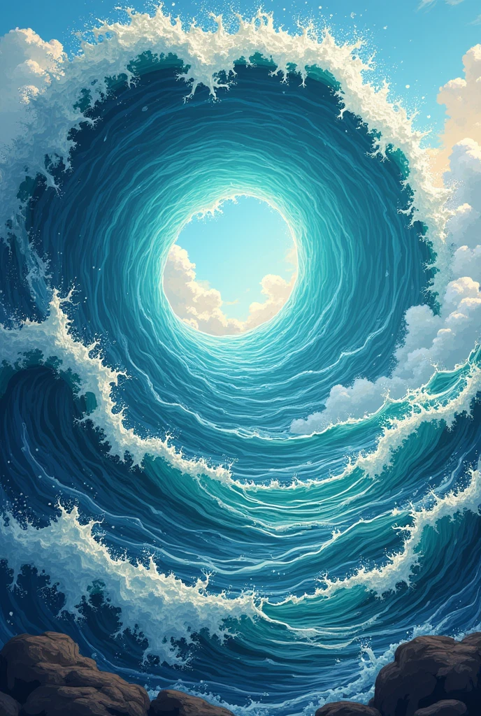 a cartoon drawing Caribdis Physical Description : It appears as a ...