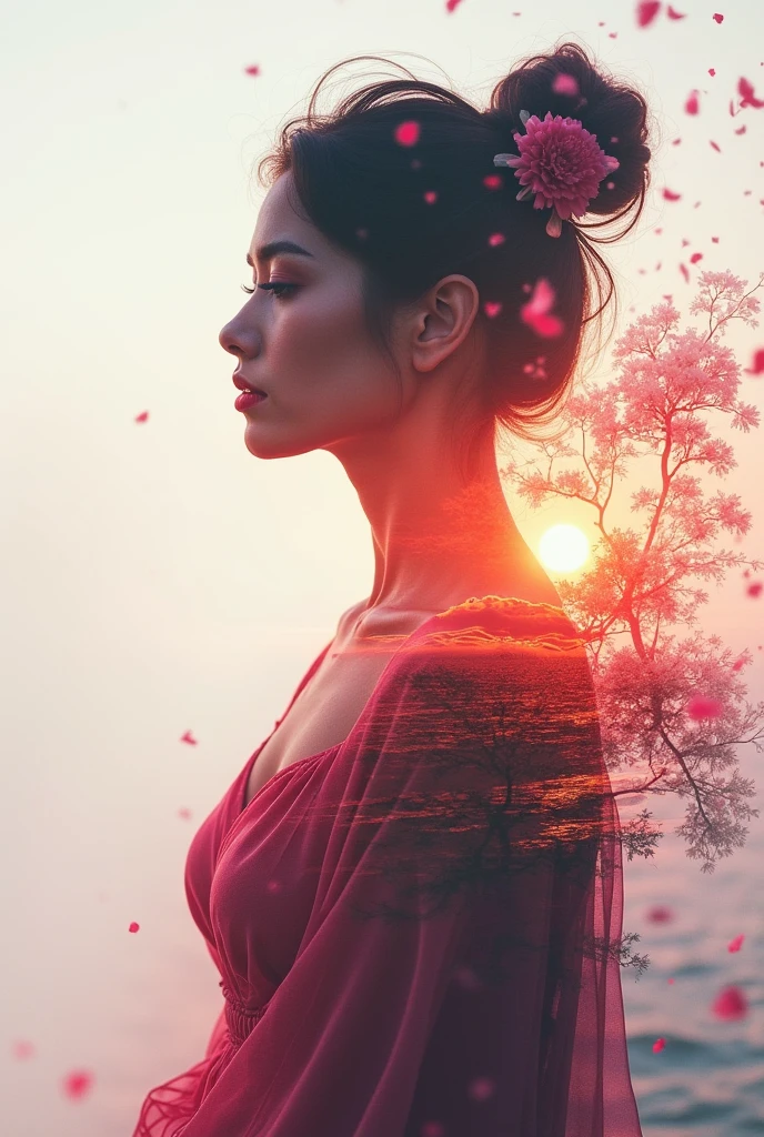 High quality, 8K Ultra HD, A beautiful double exposure that combines an ...