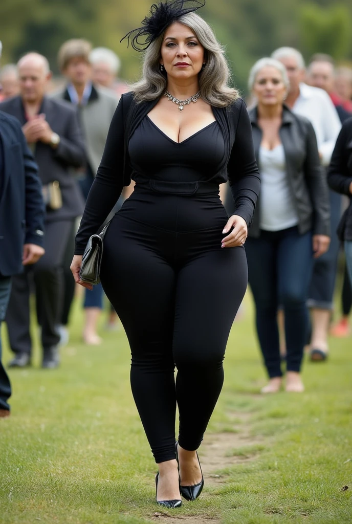 Sensual widow , curvilinear, voluptuous(((Hot and lush mature 60 years old - SeaArt AI